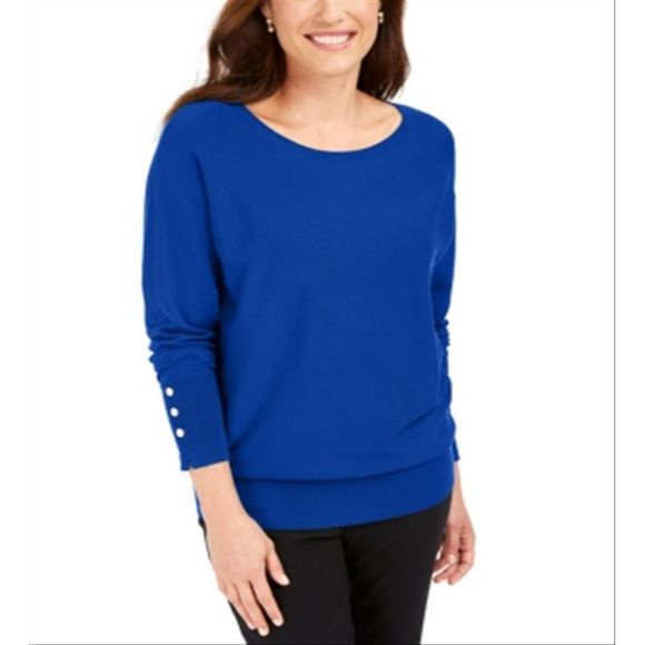 JM Collection | Sweaters | Jm Collection Womens Studded Dolman Sleeve ...